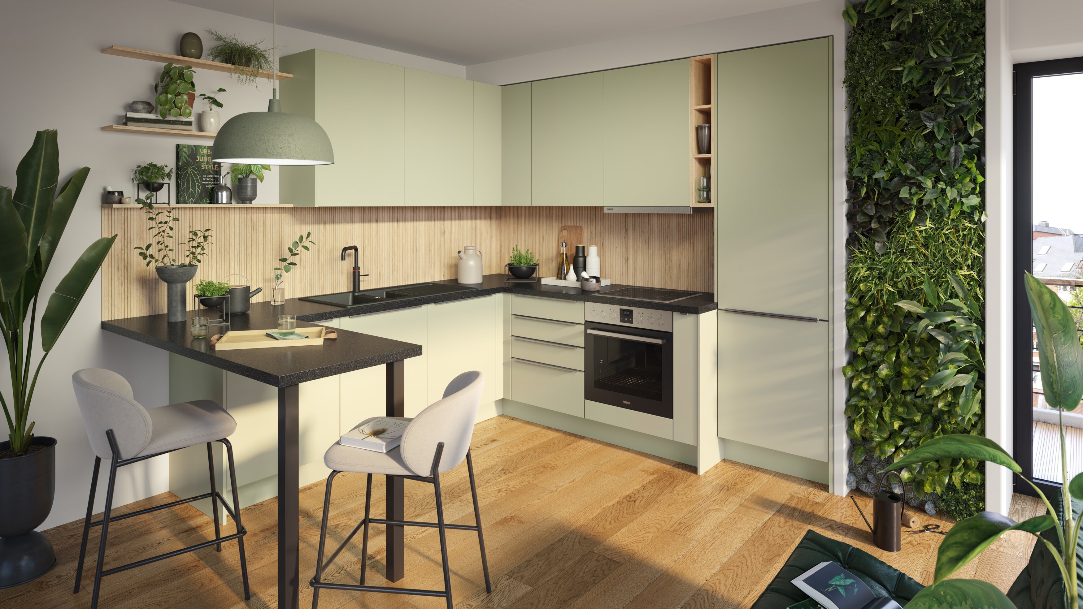 Küche Grüne Ecke I Trendküche in Jade von Küche&Co | Küche&Co